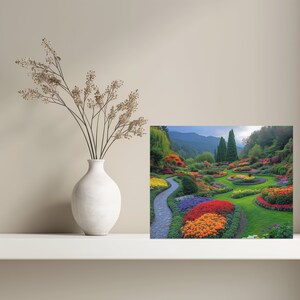 Butchart Gardens Canvas Wall Art, Beautiful Canadian Garden Print ...