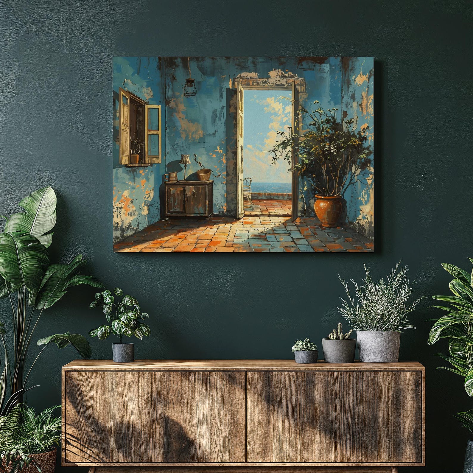 Uruguay Canvas Wall Art, Detailed Oil Painting, Montevideo Nostalgic ...