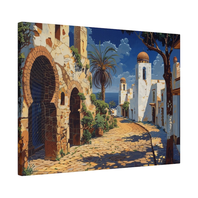 Tunisia Canvas Wall Art, Stunning Carthage Inspired Oil Painting With ...