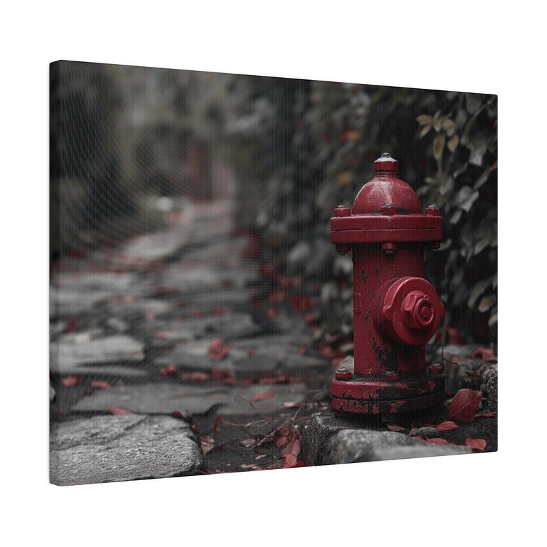Fire Hydrant Canvas Wall Art, Premium Quality Black and White ...