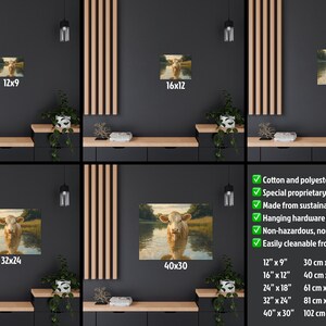 Simmental Canvas Wall Art, Serene Cow by Tranquil Lake Reflection ...