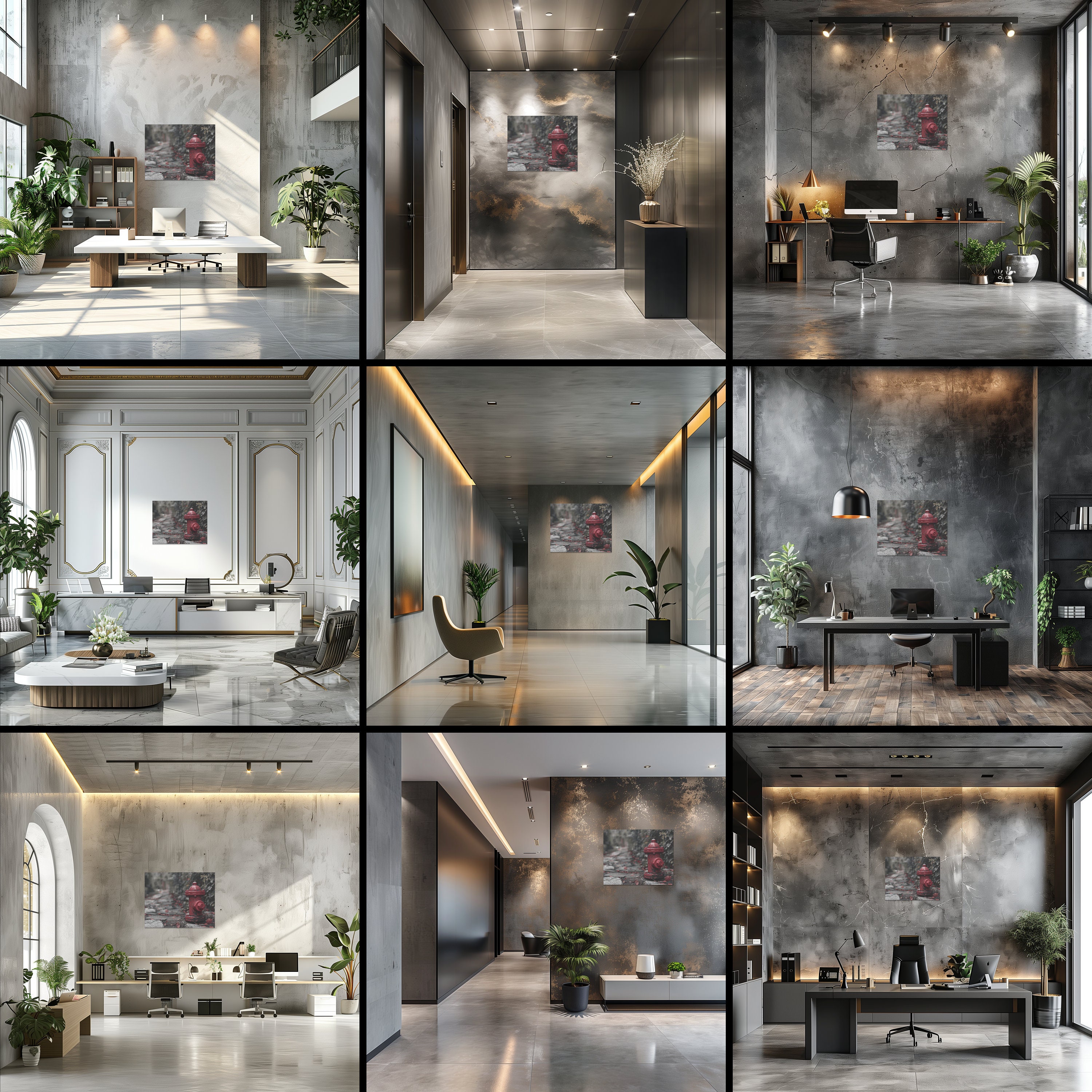 Fire Hydrant Canvas Wall Art, Premium Quality Black and White ...