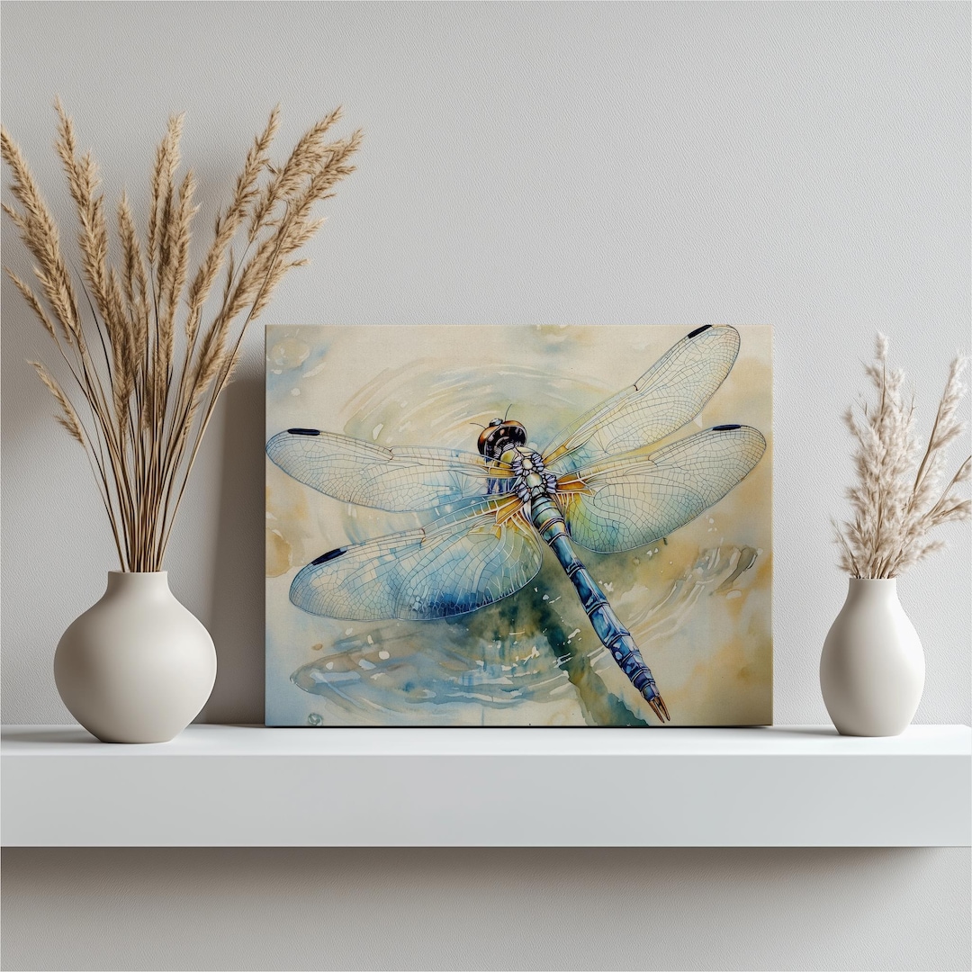 Dragonfly Canvas Wall Art, Beautiful Dragonfly Art Painting for Home ...