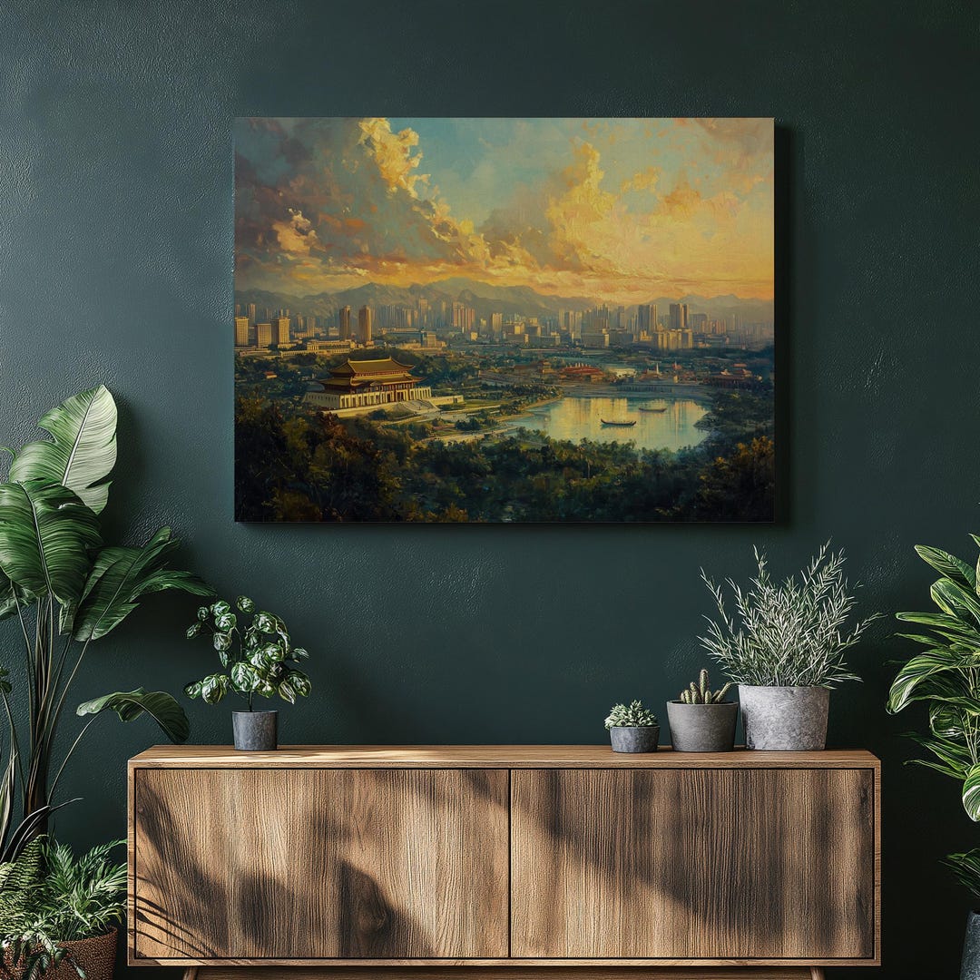 Mongolia Canvas Wall Art, Mesmerizing Abstract Painting for Home Office ...