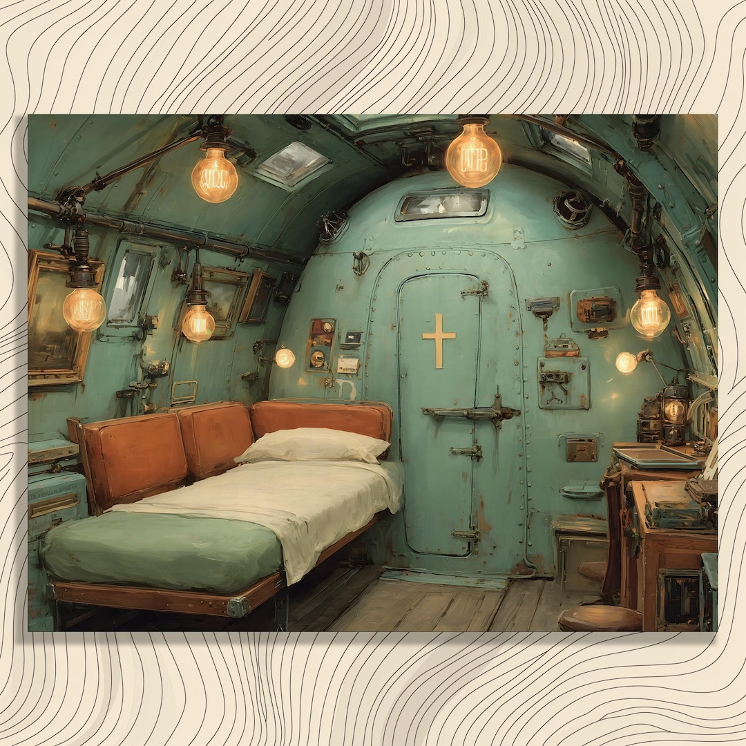 Cozy Vintage Submarine Canvas Wall Art - Industrial Steampunk Nautical ...