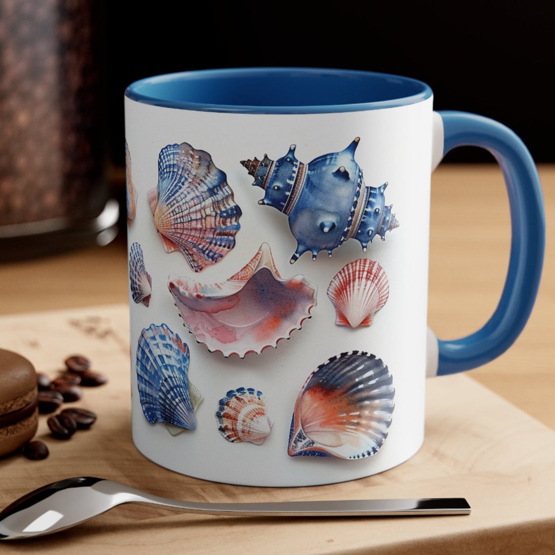 Sea Shells Mug - Coffee Mug, Tea Mug, Nature, Present, Gift, Birthday ...