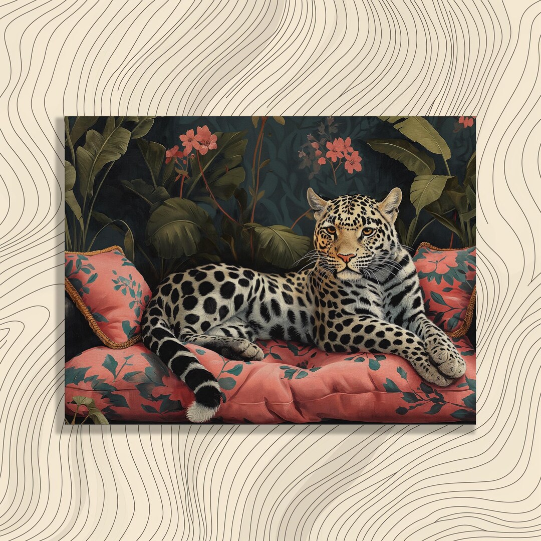 Clouded Leopard Canvas Wall Art, Stunning Animal Print Decor, Large ...