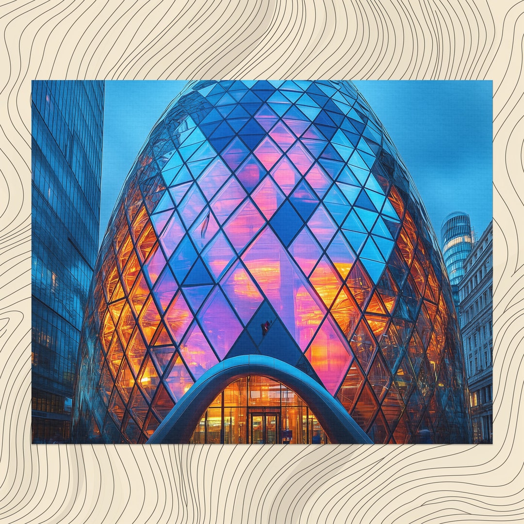 30 St Mary Axe Canvas Wall Art, Stunning Skyline Decor, Vibrant ...