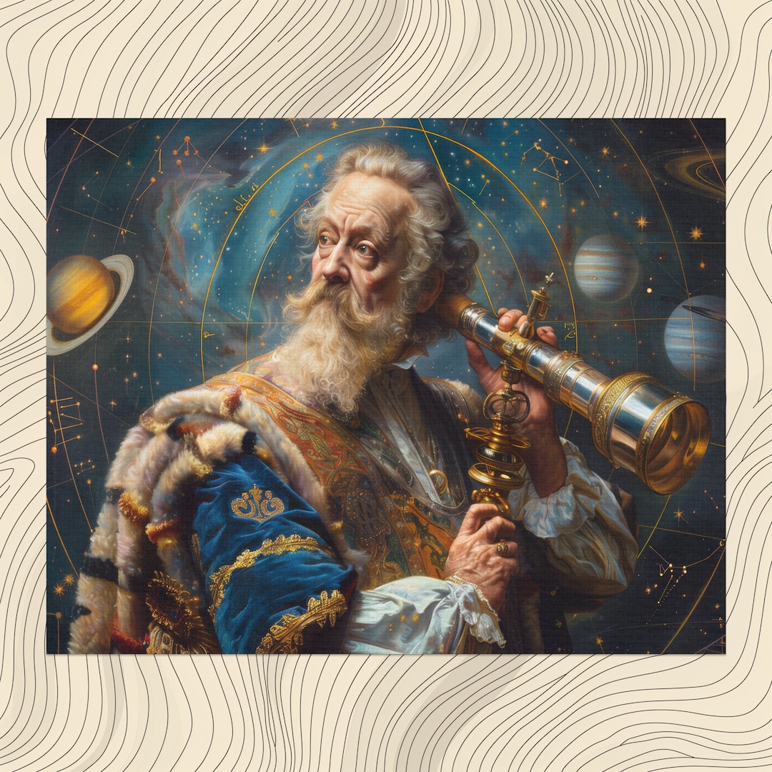 Galileo Galilei Canvas Wall Art, Renaissance Astronomer Poster ...