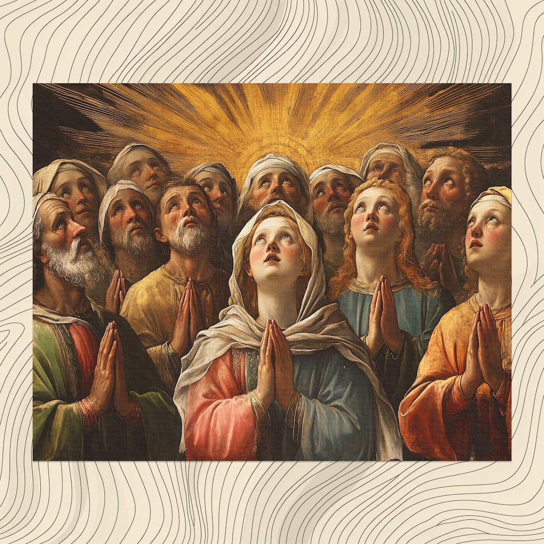 Holy Spirit Canvas Wall Art, Inspired Pentecost Decoration, Christian ...