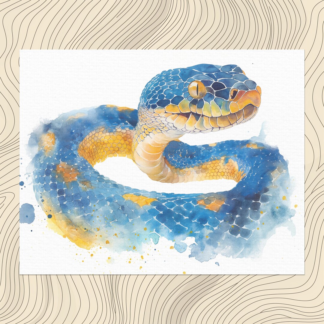 Stunning Snake Canvas Wall Art, Serpent Reptile Decor, Modern Wildlife ...