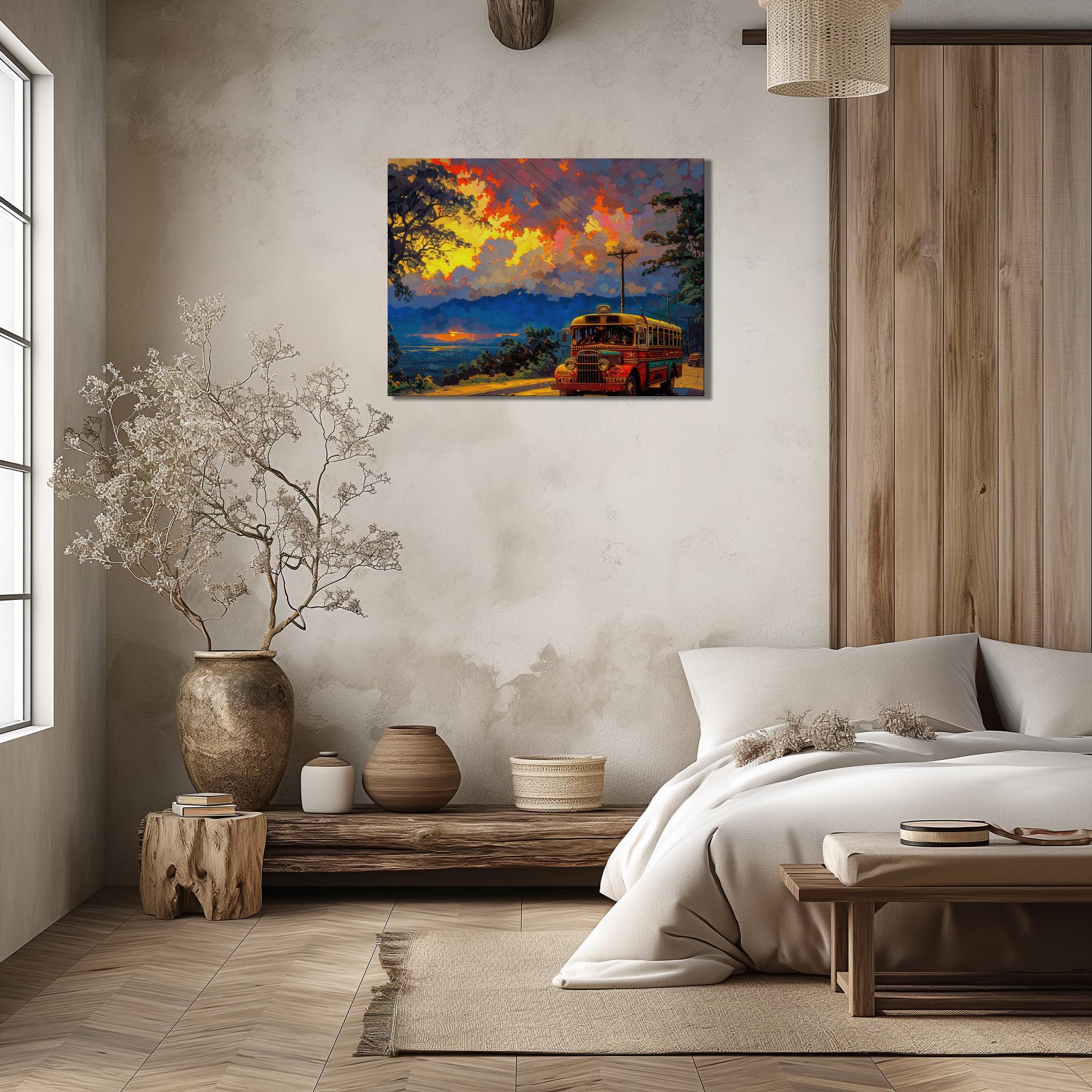 Philippines Canvas Wall Art, Nostalgic Jeepneys Traditional Filipino ...
