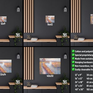 Marsh Canvas Wall Art for Living Room, Abstract Nature Painting With ...