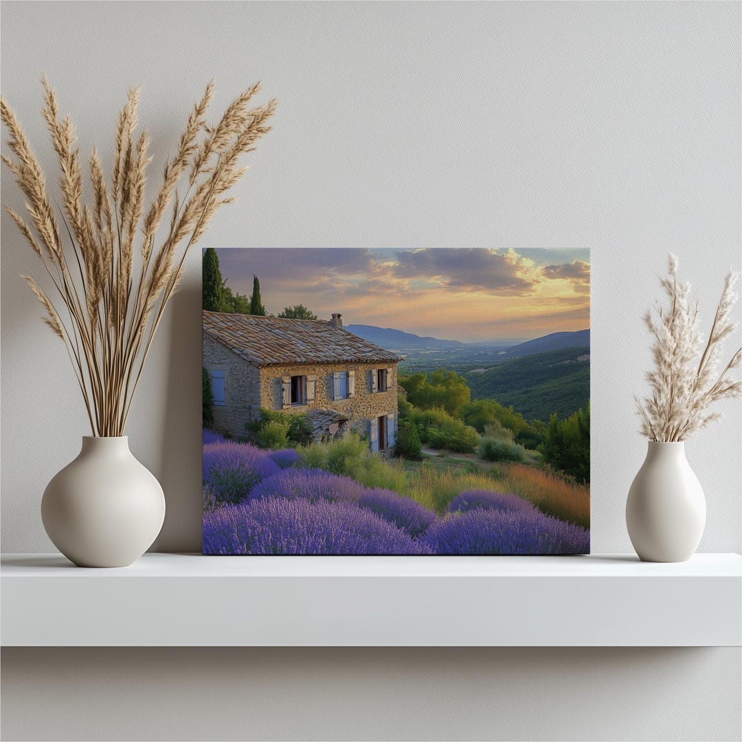 Provence Canvas Wall Art, France Landscape Painting Home Decor ...