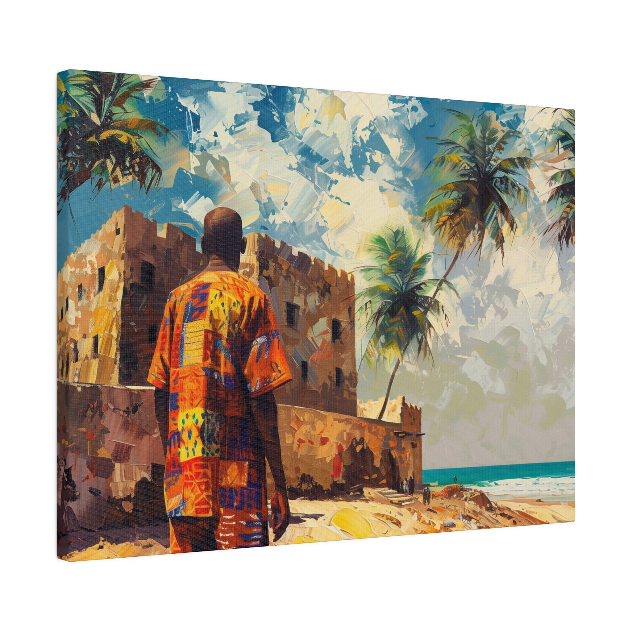 Ghana Canvas Wall Art Majestic Landscape and Traditional Elements ...