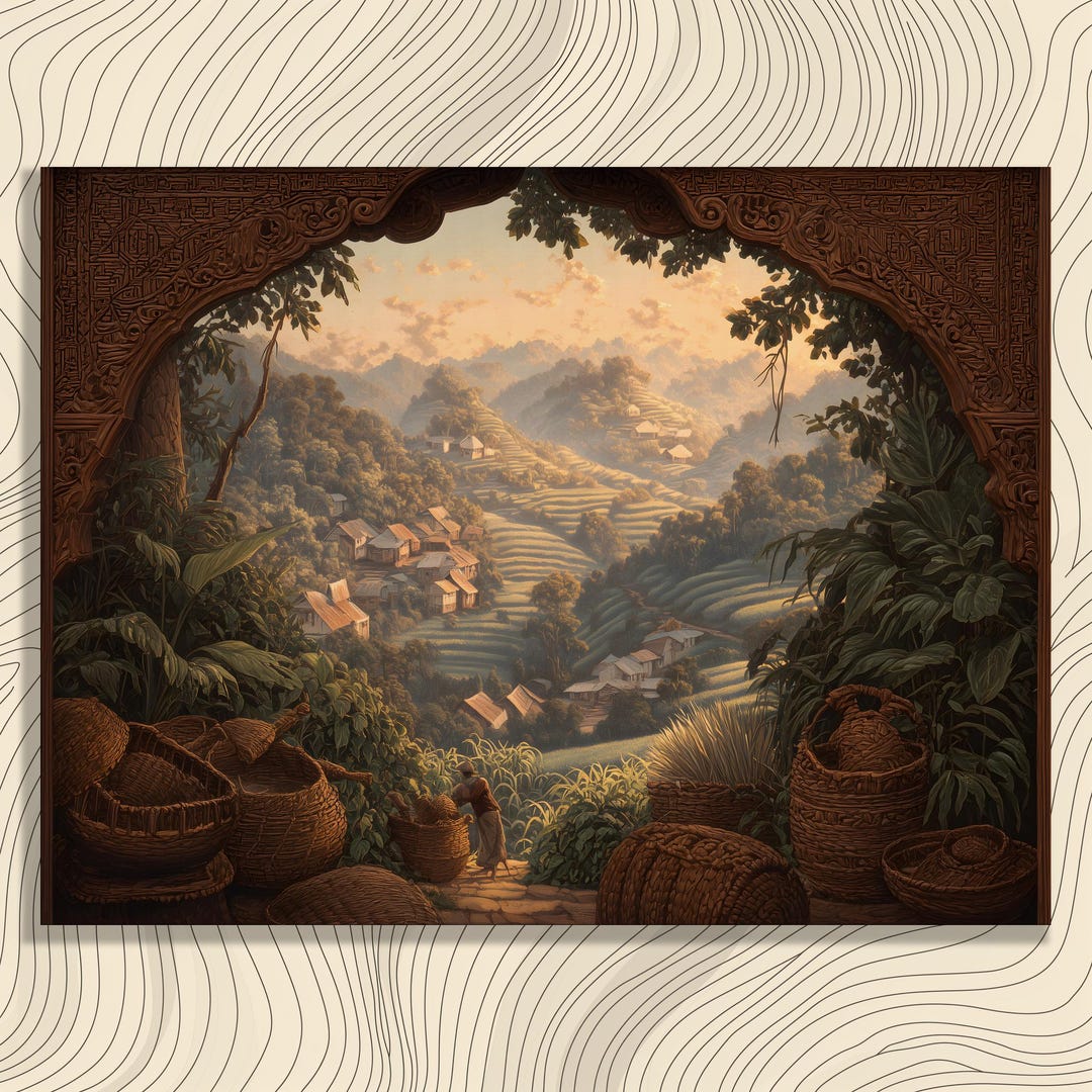 Haitian Vetiver Harvest Canvas Wall Art - Tropical Caribbean ...