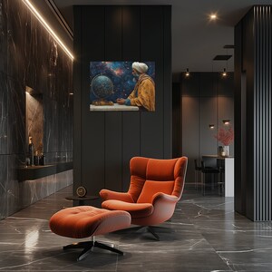 Al Biruni Canvas Wall Art, Islamic Star Gazing Art Print for Home Decor ...