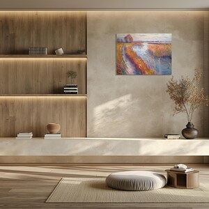 Marsh Canvas Wall Art for Living Room, Abstract Nature Painting With ...