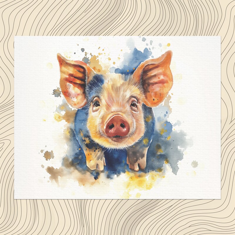 Pig Canvas - Etsy