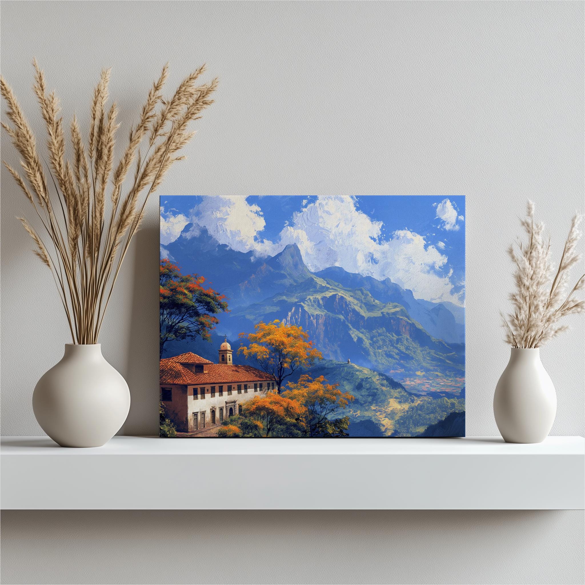 Colombia Canvas Wall Art: South American Landscape Painting Colorful ...