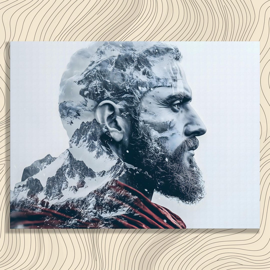 Hannibal Barca Canvas Wall Art - Modern Surreal Double Exposure ...