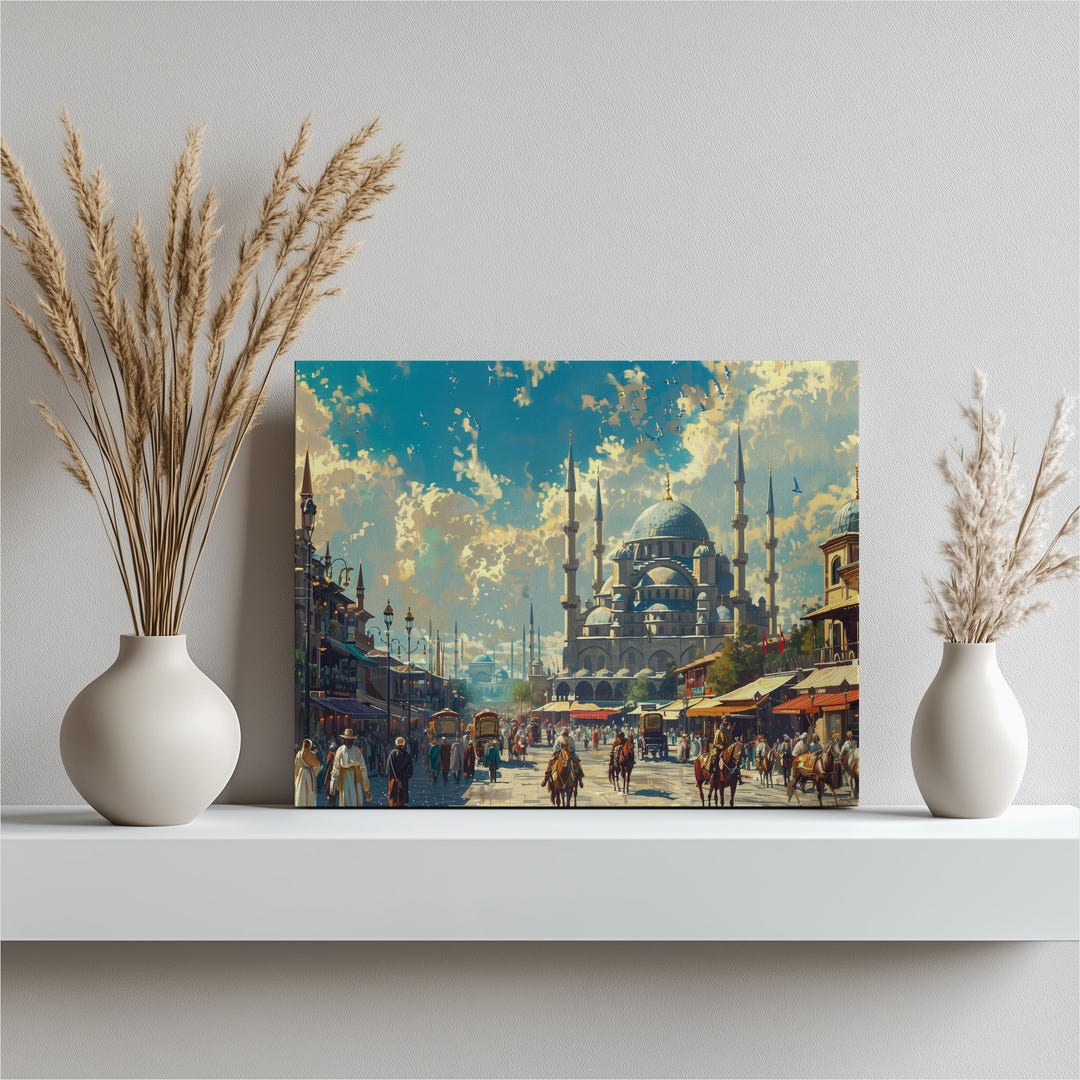Turkey Canvas Wall Art, Luxury Turkish Scene, Nostalgic Ottoman Decor ...
