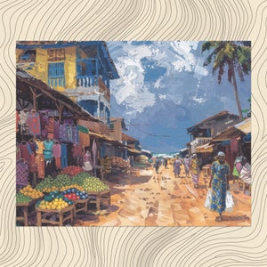 Ghana Canvas Wall Art, High Detail Oil Painting Decor, Kente Cloth ...