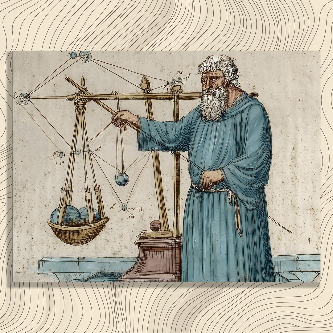 Ancient Greek Pythagoras Canvas Wall Art – Antique Mathematical Diagram ...