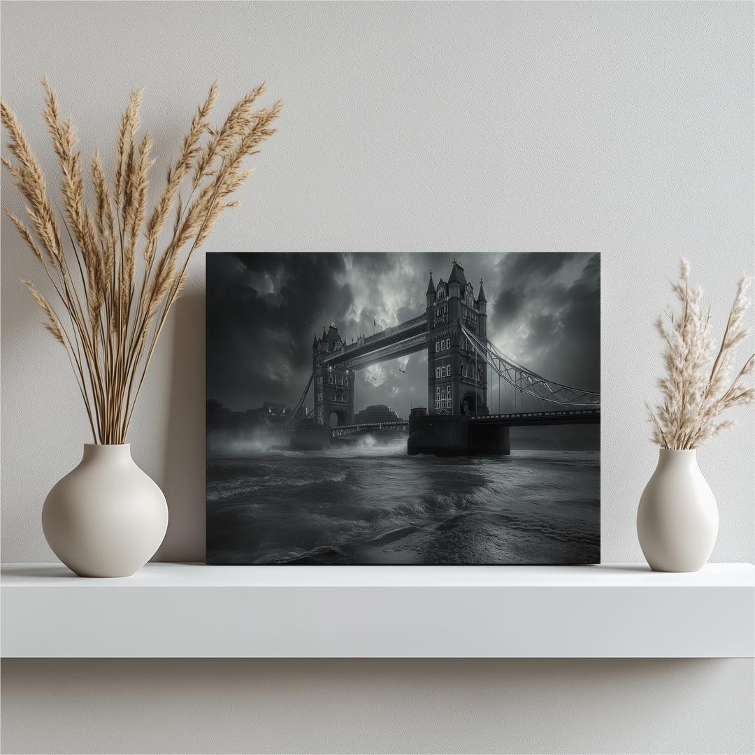 Stunning Tower Bridge Canvas Wall Art, Beautiful Vintage Design for ...