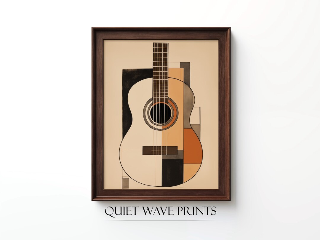 Acoustic Guitar Poster, Digital Download, Printable Art, Abstract ...