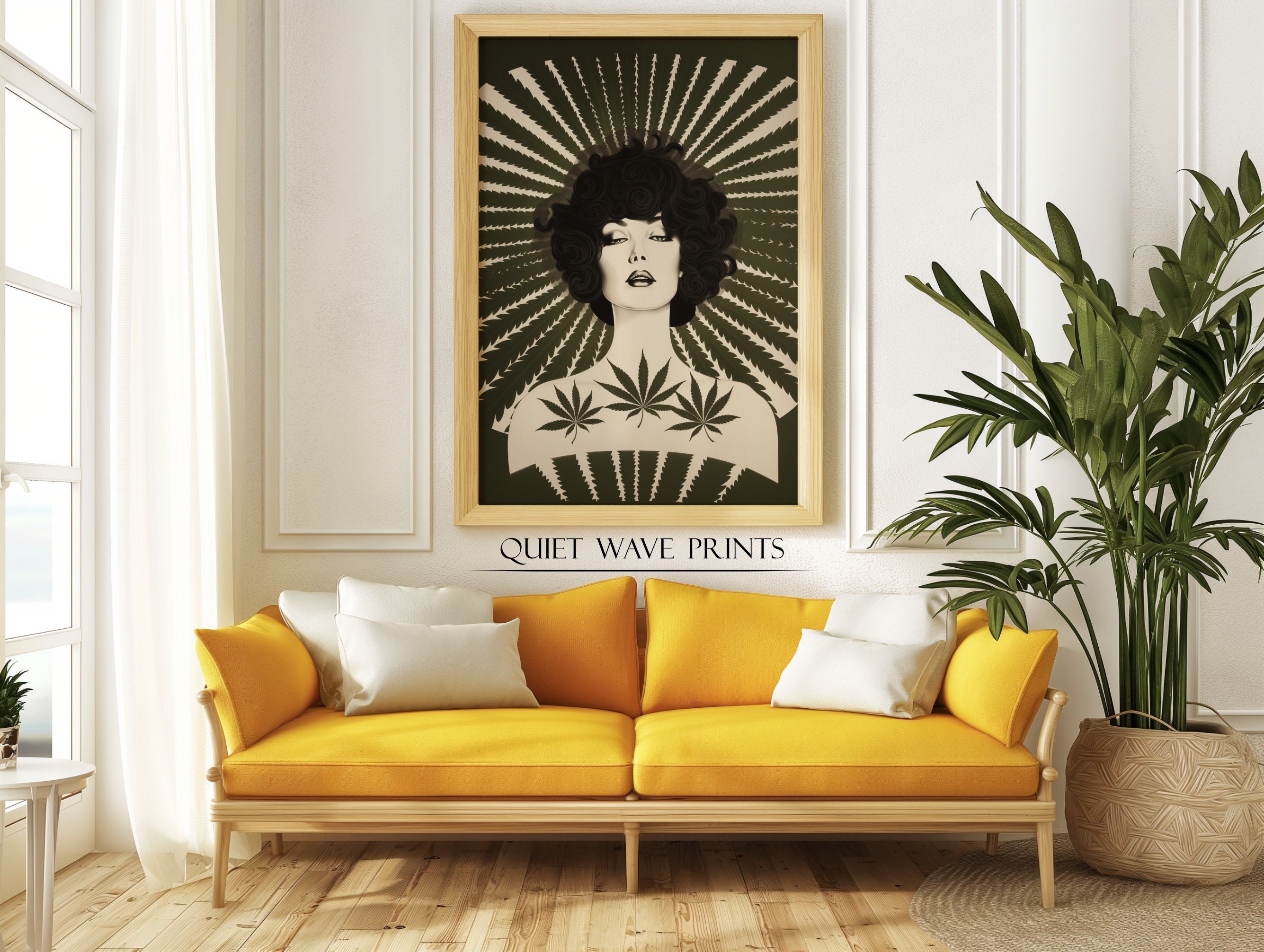 Printable Edgy Wall Art, Cannabis Weed Poster, Surreal Stoner Art ...