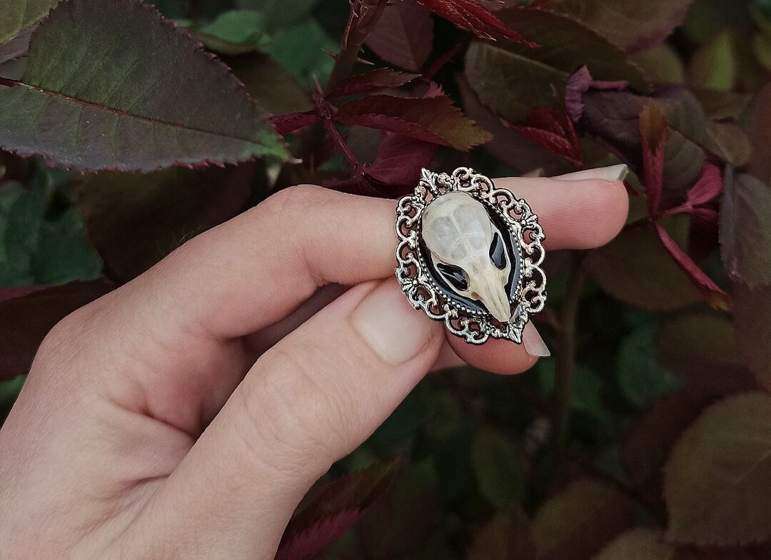Real Skull Ring, Victorian Skull Ring, Real Bone Ring, Bone Art, Skull ...