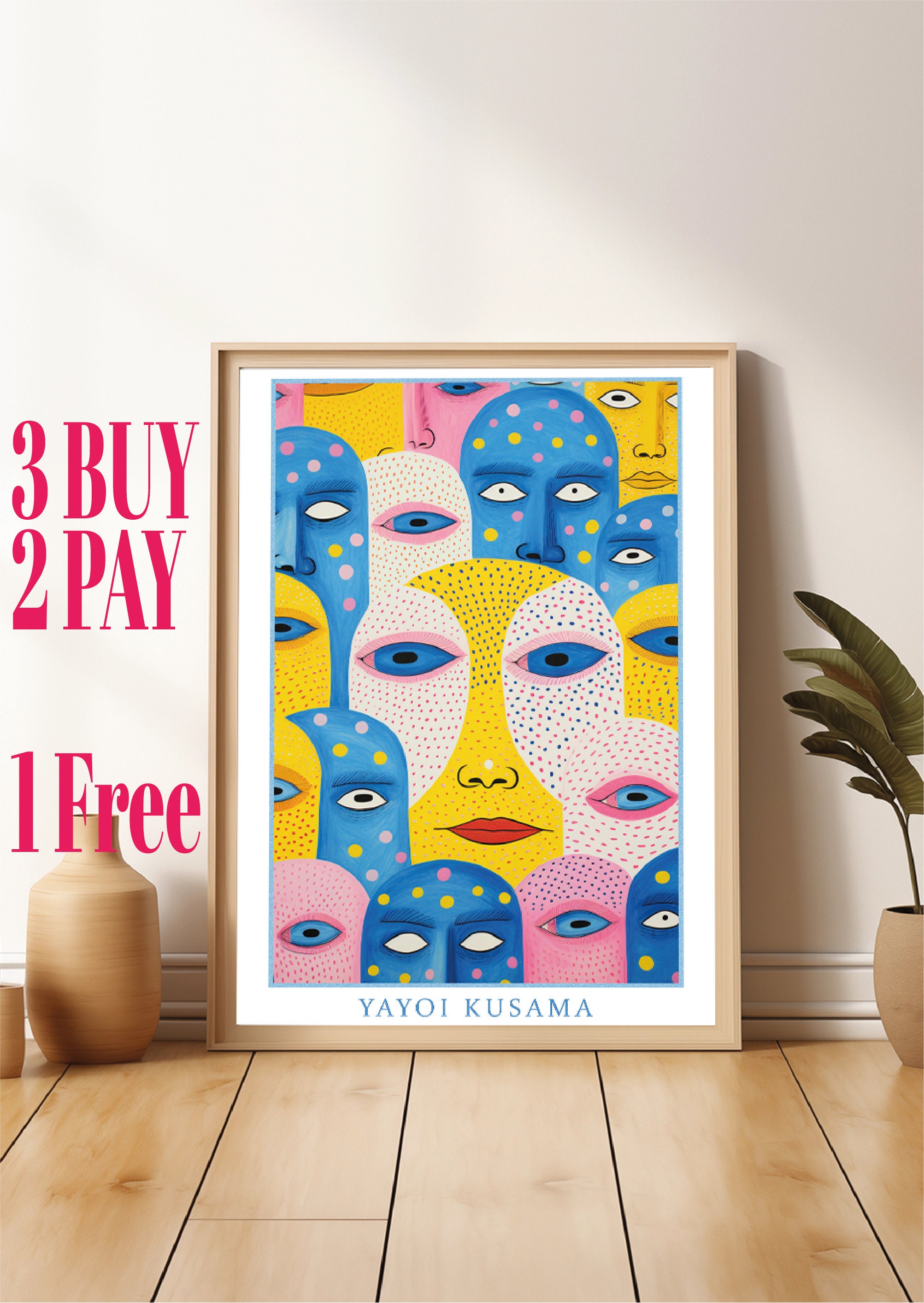 Yayoi Kusama Poster,yayoi Kusama Face Print,yayoi Kusama Print,kusama ...