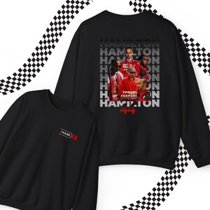 Hamilton Ferrari Hoodie, Racing Fan Hoodie, Lewis Hamilton Fan Gift ...