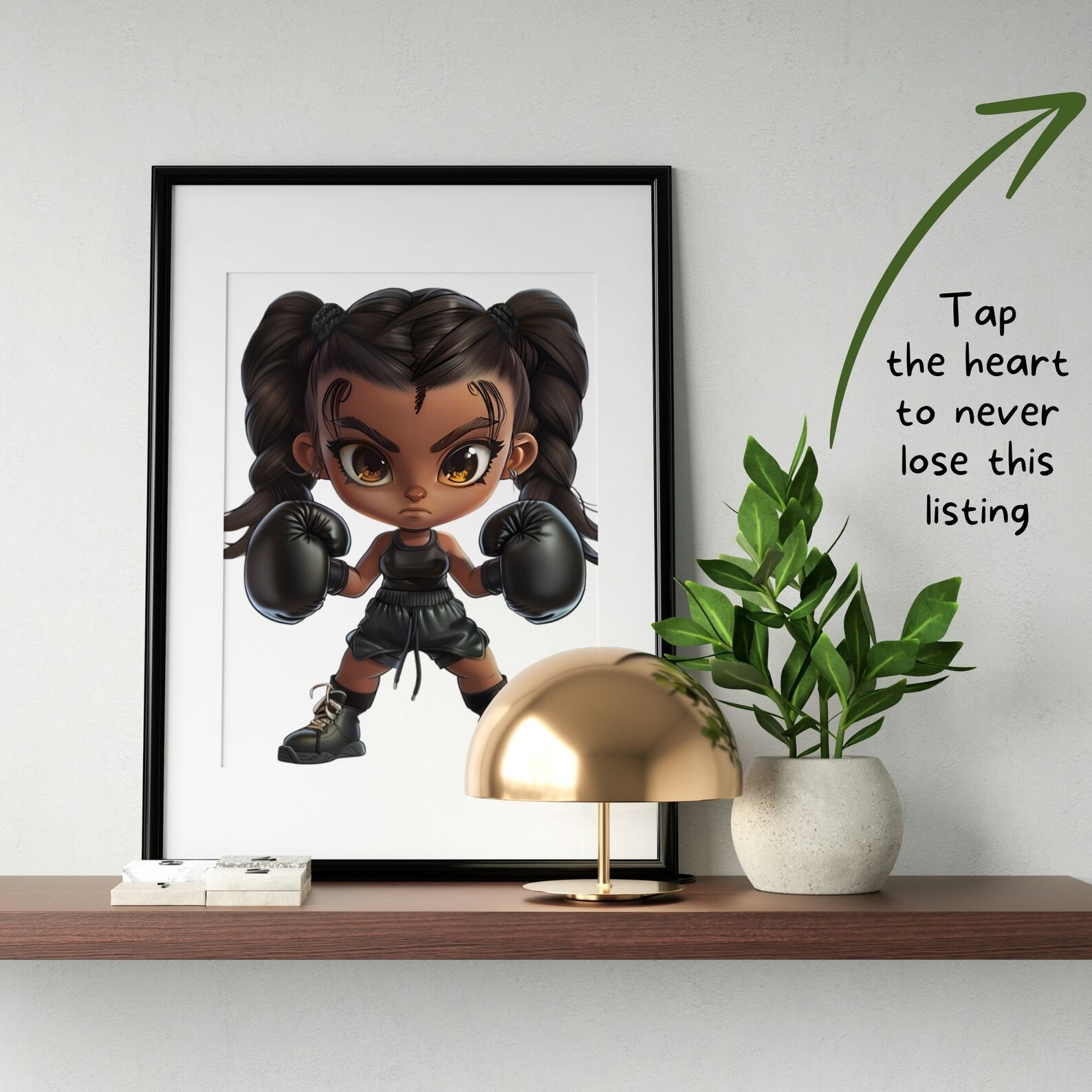 Black Chibi Boxer Girl Clipart Bundle, Cute Chibi African American Girl ...