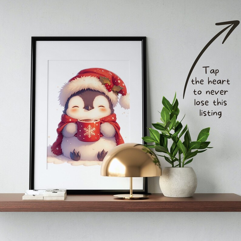 Cute Christmas Penguins Clipart Bundle, Winter Season Holiday Penguin ...