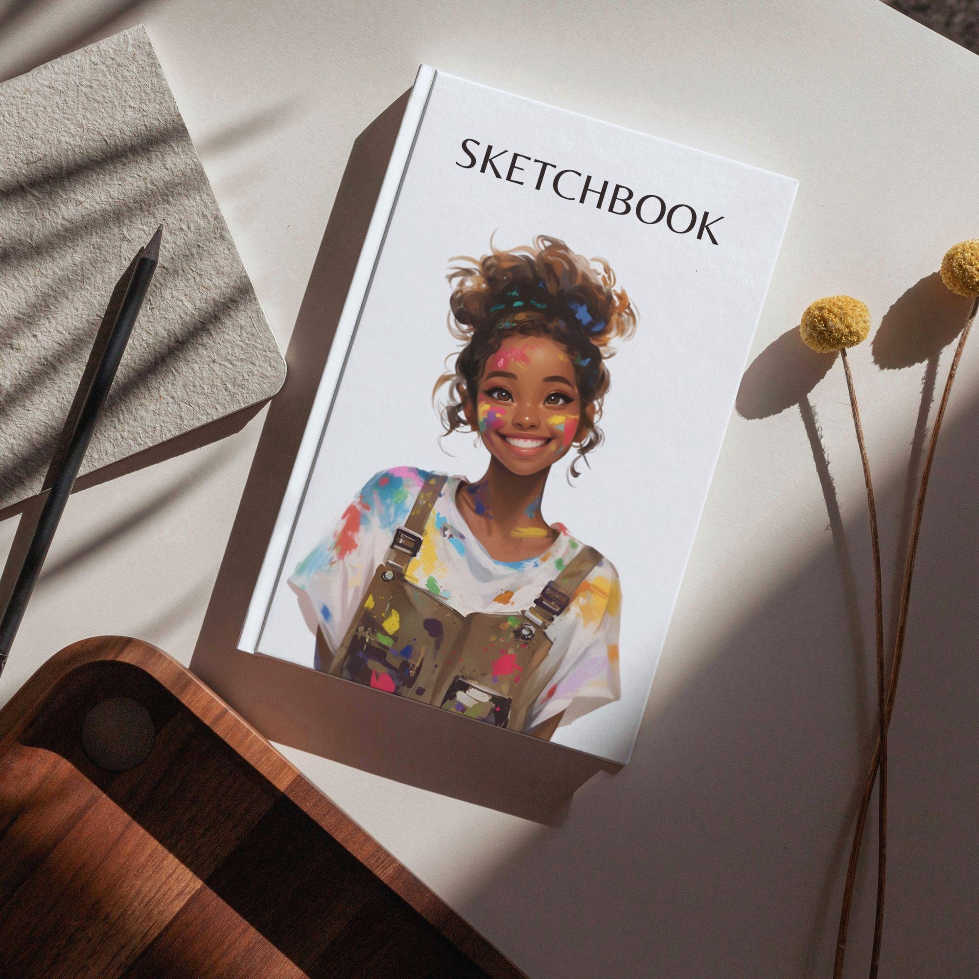Black Girl Artist Clipart, Digital Notebook Art Studio Aesthetic Clip ...
