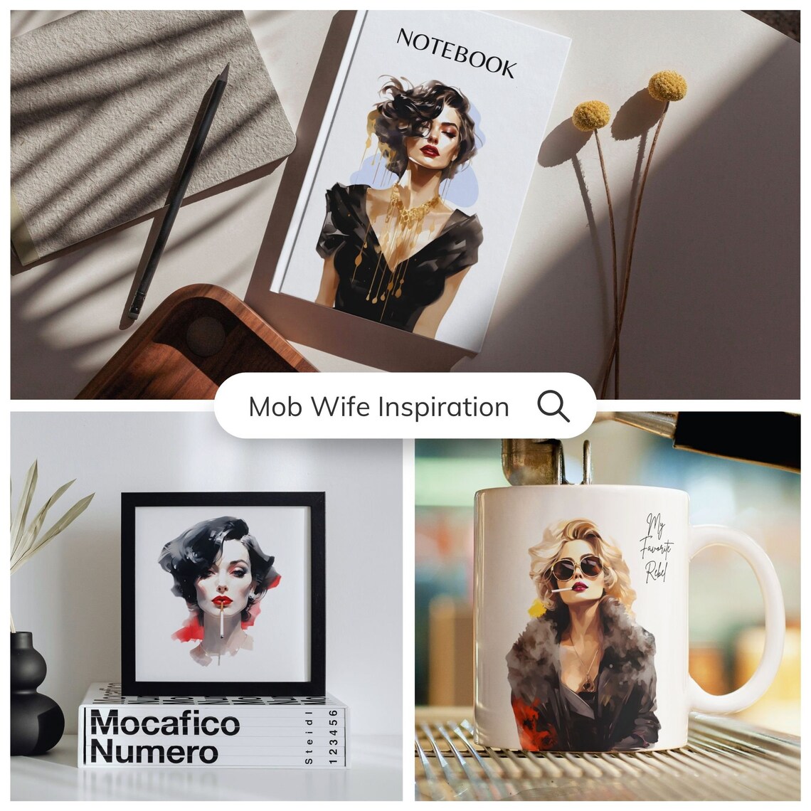 Mob Wife Aesthetic Clipart, Mob Wife Era Clipart, Rich Woman in Fur ...