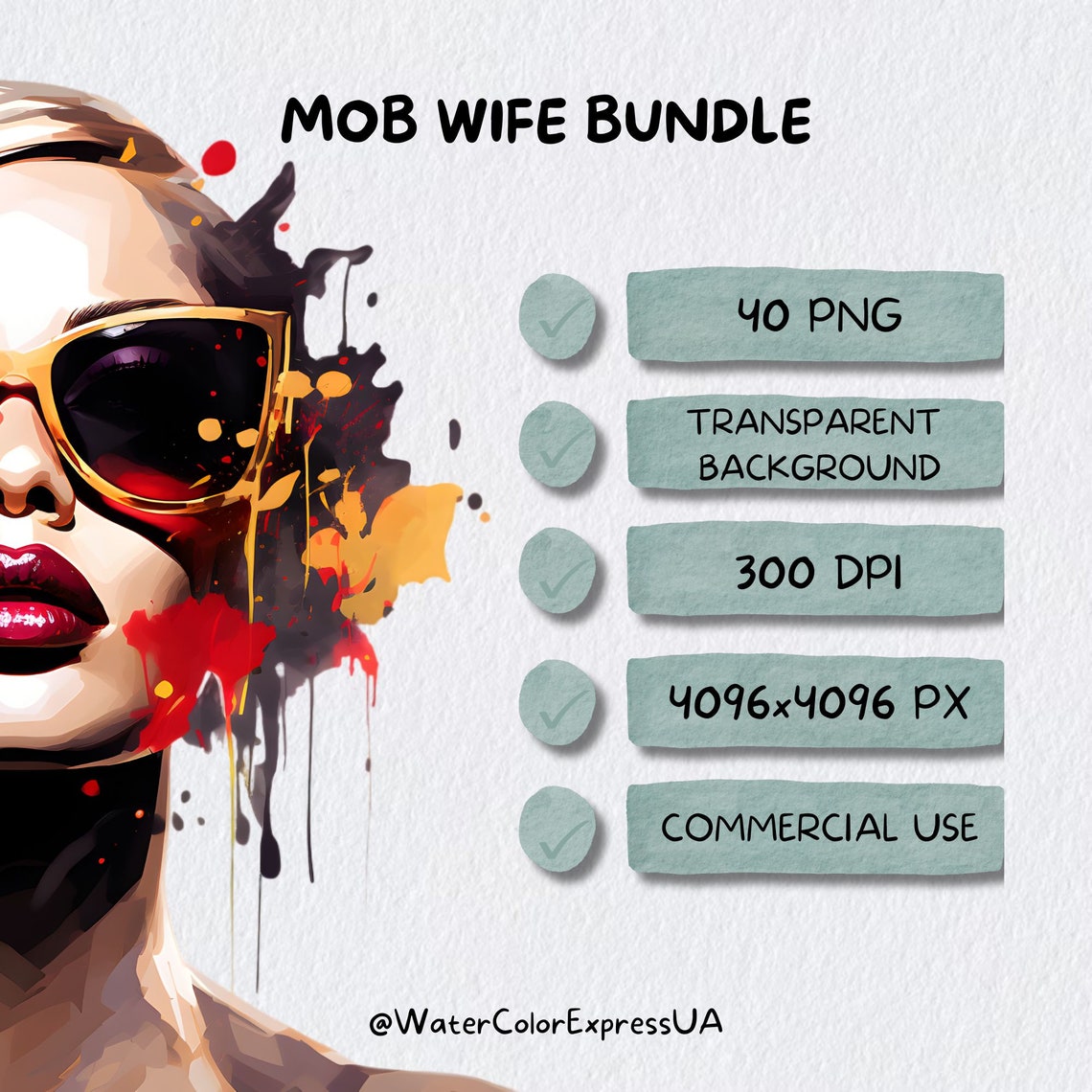 Mob Wife Aesthetic Clipart, Mob Wife Era Clipart, Rich Woman in Fur ...