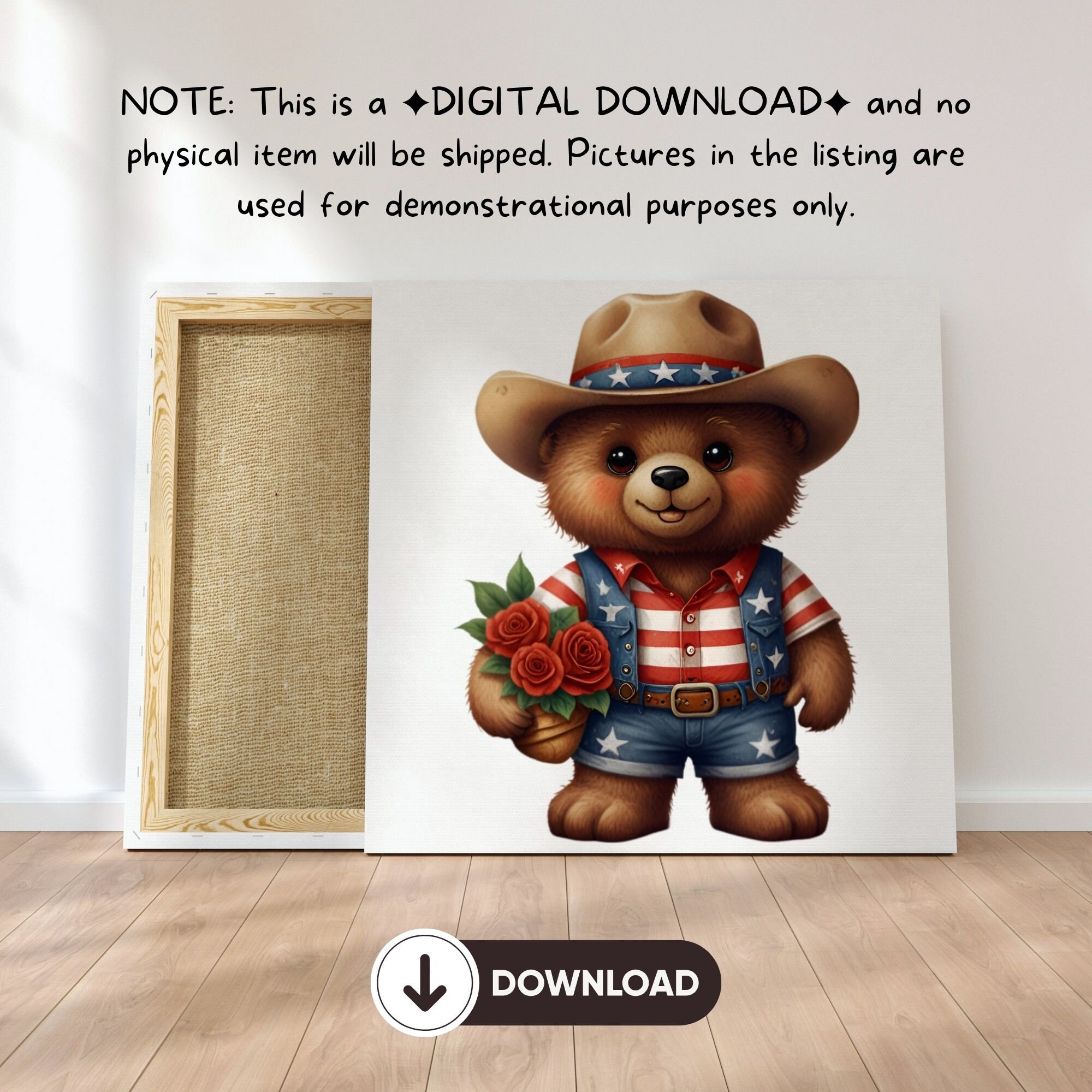 Patriotic Teddy Bear Clip Art Bundle, American Flag Teddy Bear PNG ...