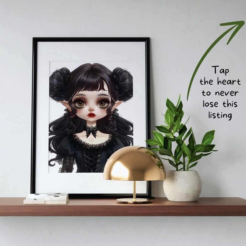 Vampire Chibi Girl Clipart Bundle, Cute Chibi Vampire Clipart, Dark ...