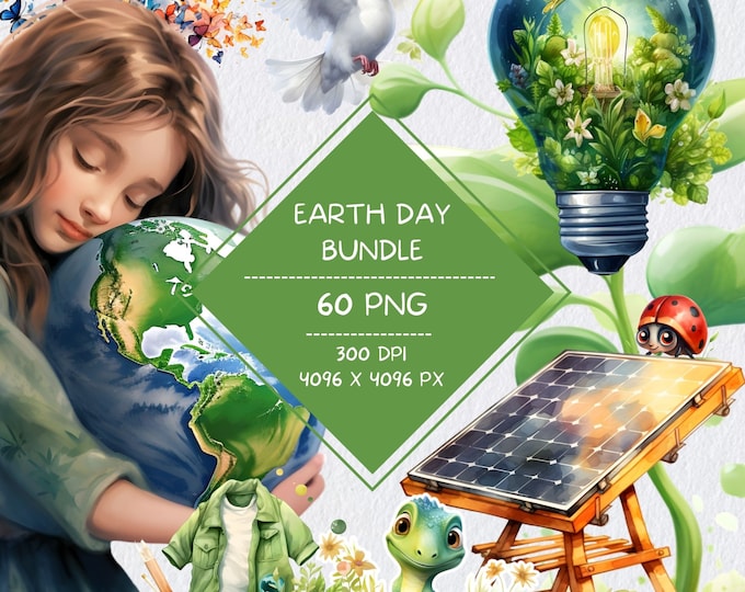 EARTH Clipart, Earth Day Clipart, Recycle Clipart, Commercial Use ...
