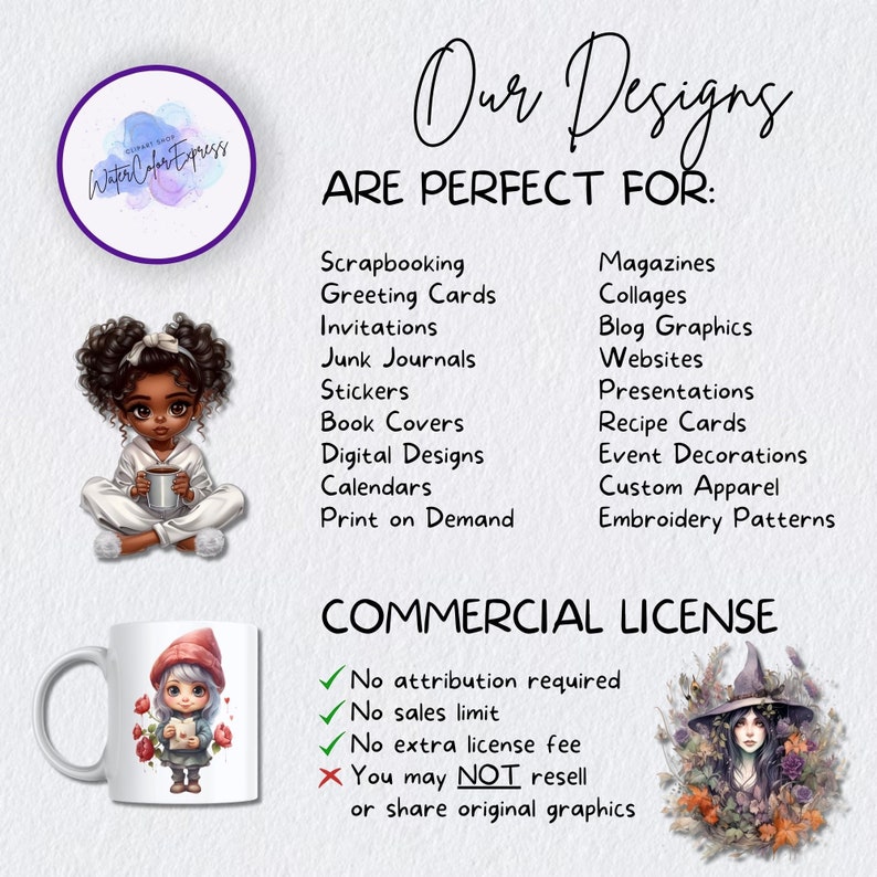 Black Chibi Girls With Coffee Clipart Bundle, Cute Chibi African ...