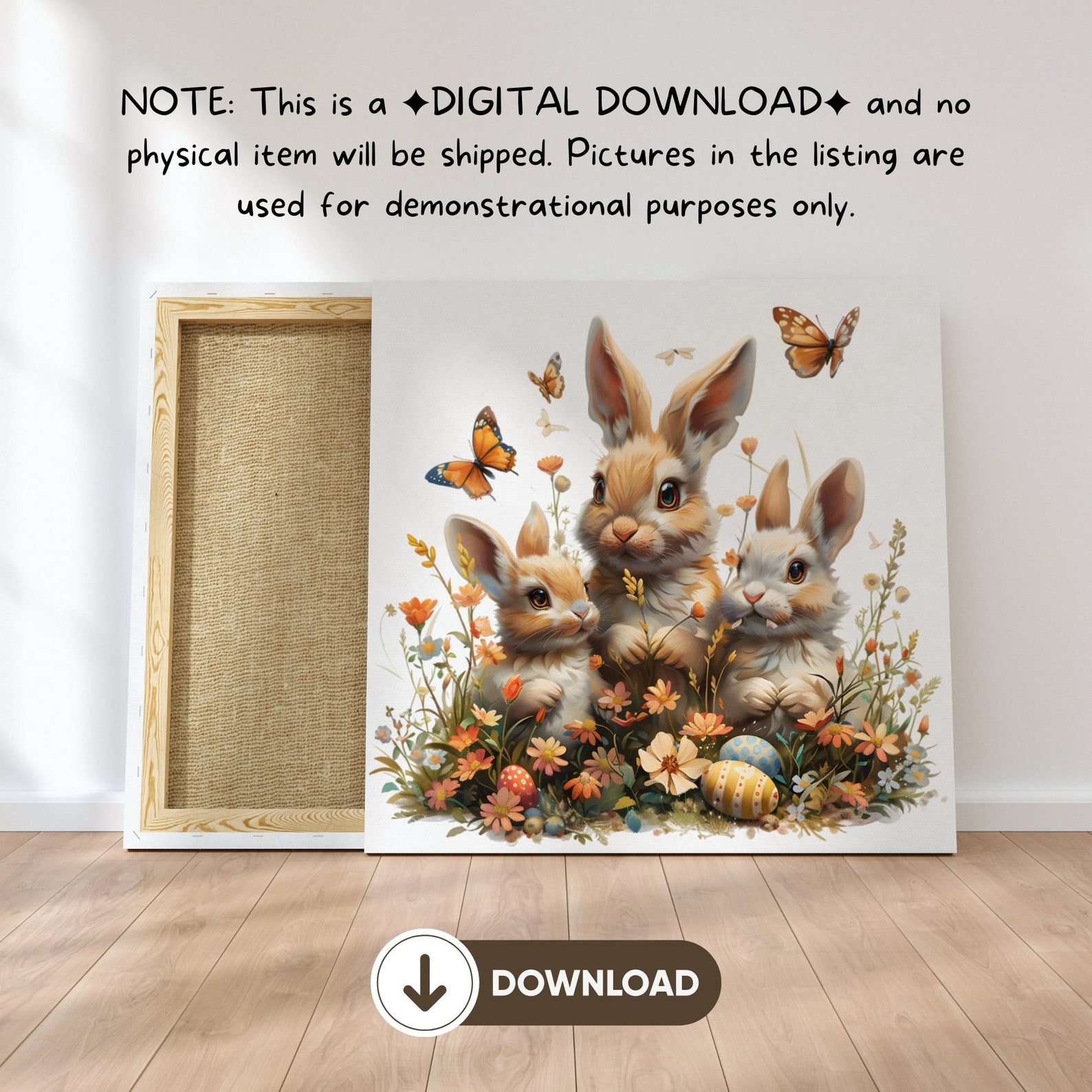 Easter Bunnies Clipart Bundle, Watercolor Bunnies Clip Art Collection ...