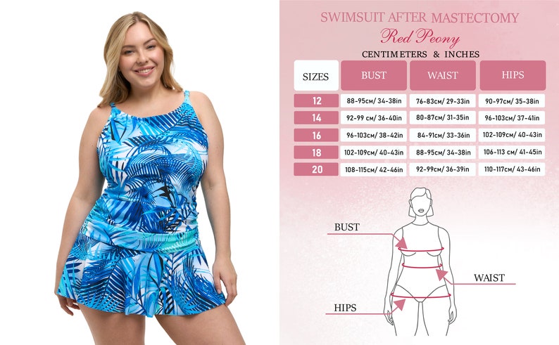 Mastectomy Swimming Suit With Pockets for Prosthesis - Etsy