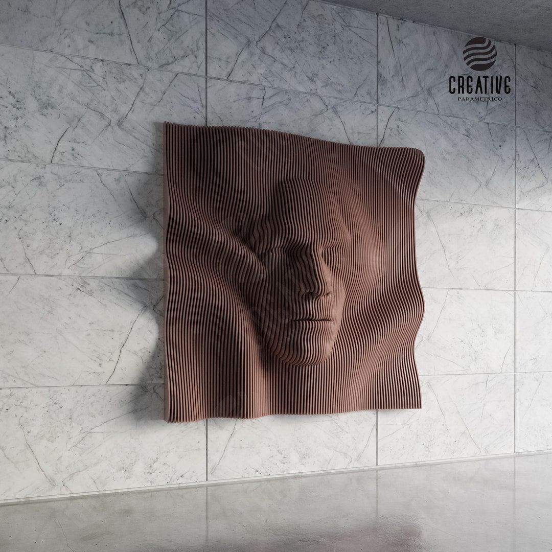 Parametric Human Head Νο1 / Digital File for CNC Cutting / Wall Décor ...