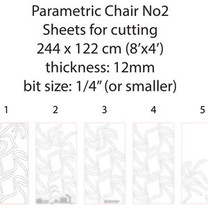 Parametric Chair No2/r-shaped Chair/wavy Design/cnc Digital Files ...