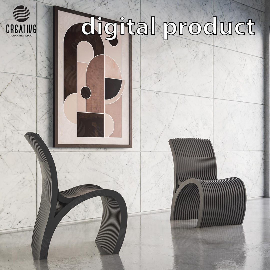 Parametric Chair No7/"h" Shaped Chair/dining Chair/cnc Digital Files ...