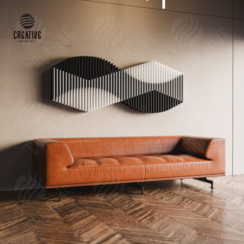 Parametric Wall Art Νο19 / Digital File for CNC Cutting /black & White ...