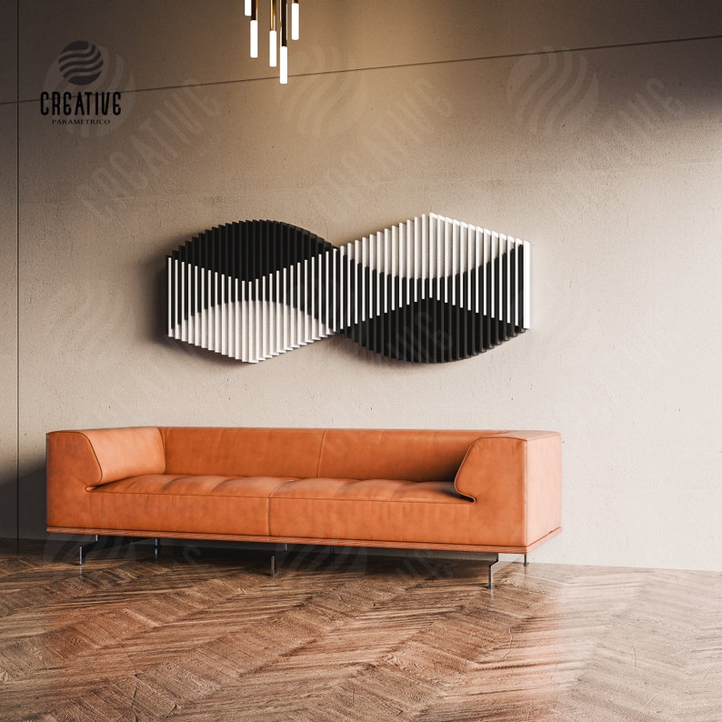 Parametric Wall Art Νο19 / Digital File for CNC Cutting /black & White ...